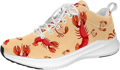 Seafood Lobster Crayfish Crab Pattern Personalisierte Sneakers Leichte ...