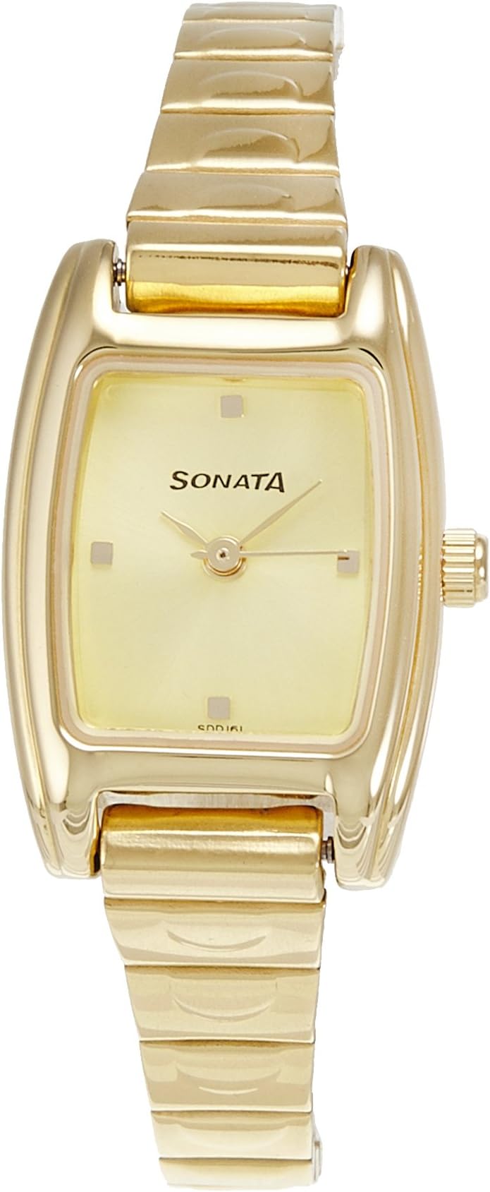Sonata Quartz Analog Champagne Dial Stainless Steel Strap Watch for ...