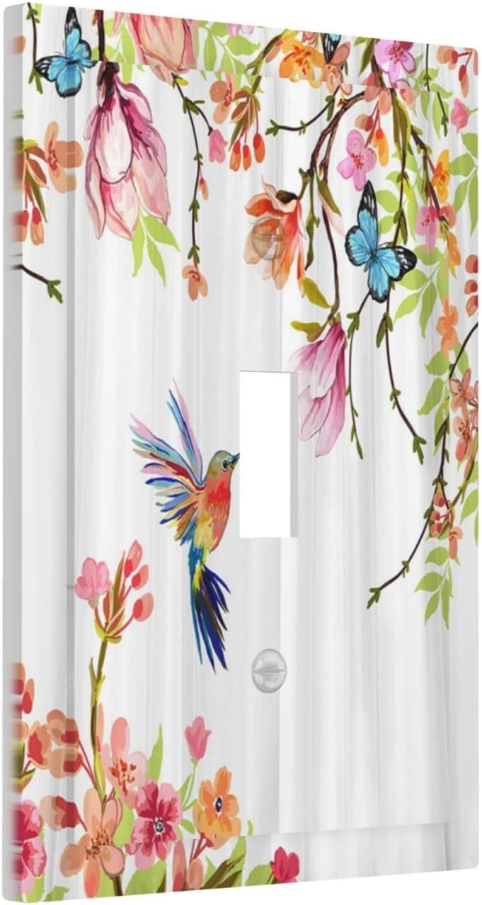 Vintage Rustic Flower Light Switch Cover Decorative 1 Gang Single ...