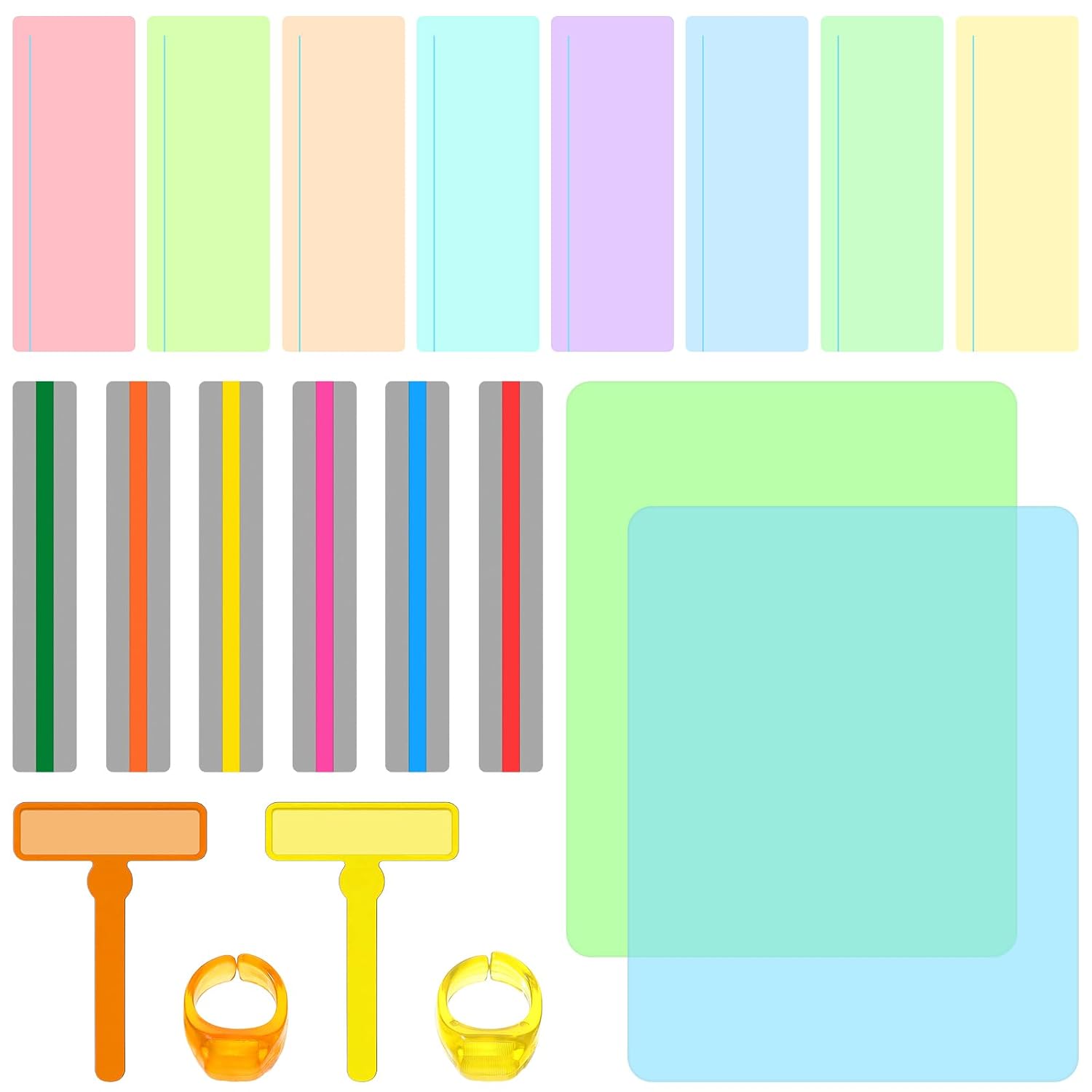 Amazon.com: 20 Pcs Dyslexia Reading Tools for Kids Guided Reading ...