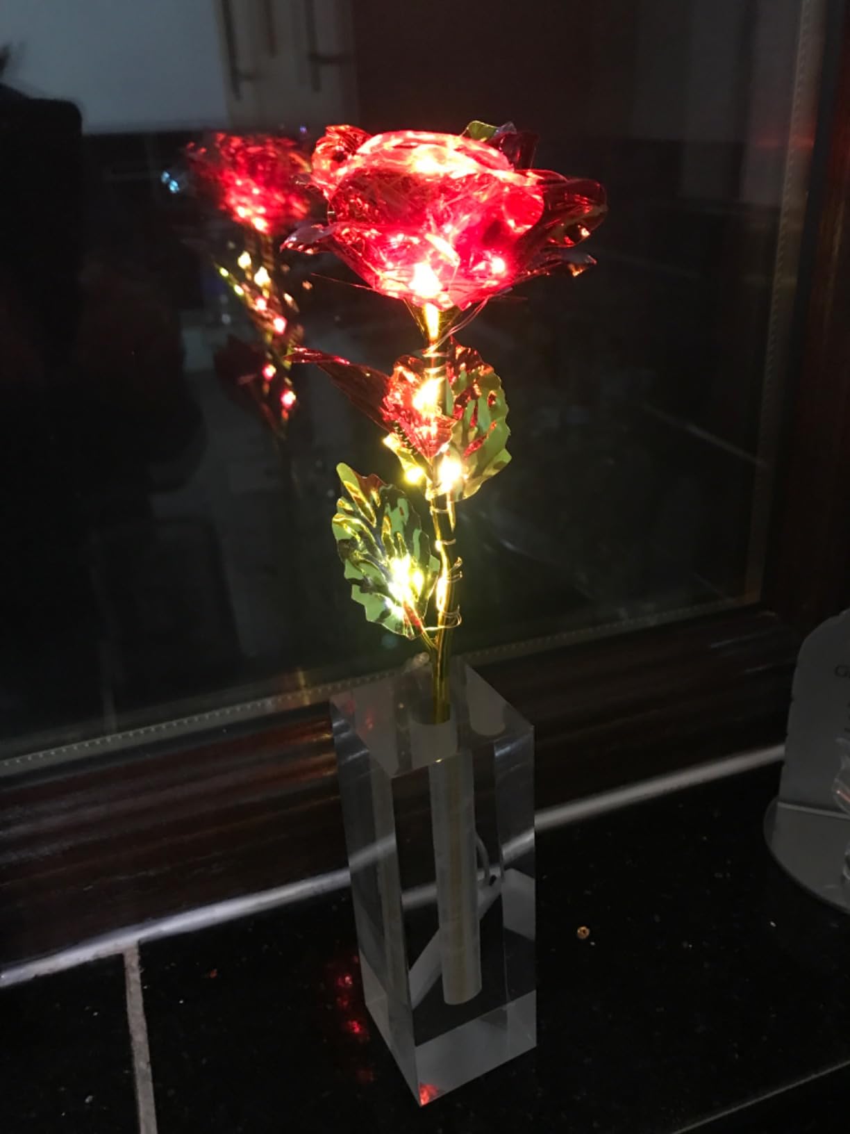 Acrylic Rose Display Stand, Square Rose Stand for Single Real Roses or ...