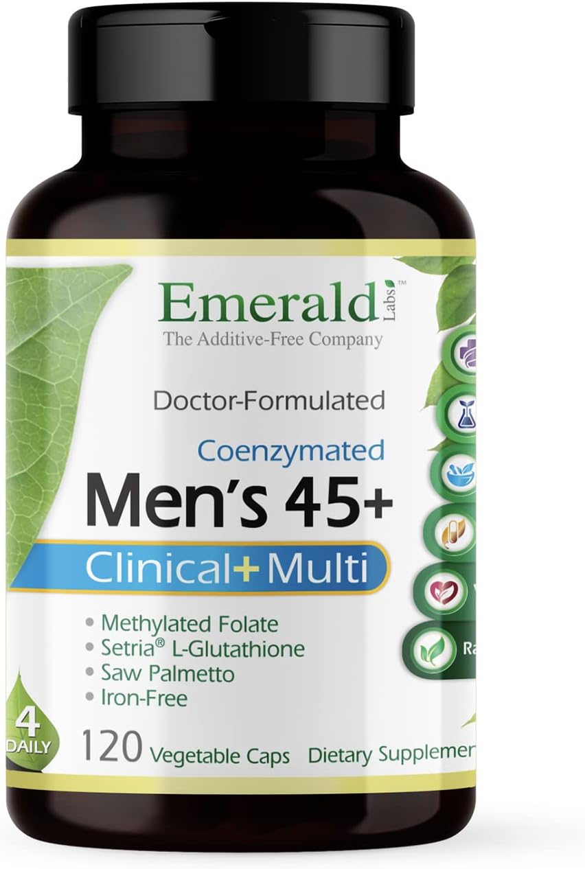 Amazon.com: EMERALD LABS Men's 45+ Clinical Multi - Multivitamin for ...
