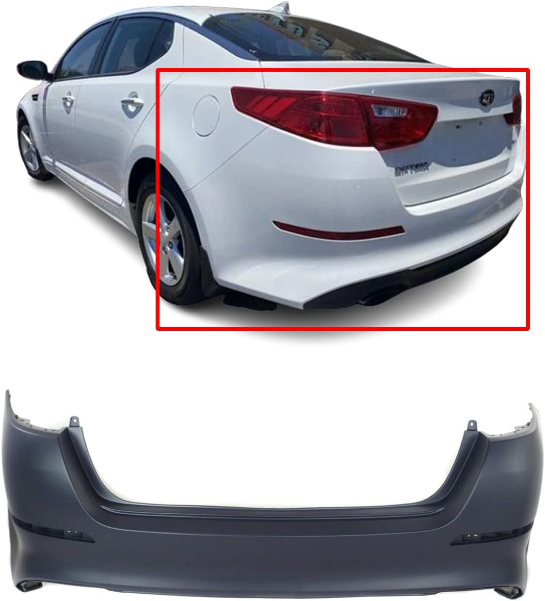 Amazon.com: FitParts Compatible With Rear Bumper Cover 2014 2015 Kia ...
