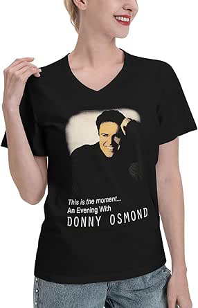 DOTZRLT Womens V-Neck T Shirt Donny Singer Osmond Summer Shirts Short ...