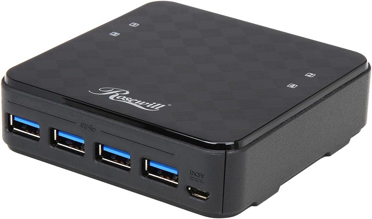 Amazon.com: Rosewill USB 3.0 Sharing Switch Box, 4 Port USB 3.0 ...