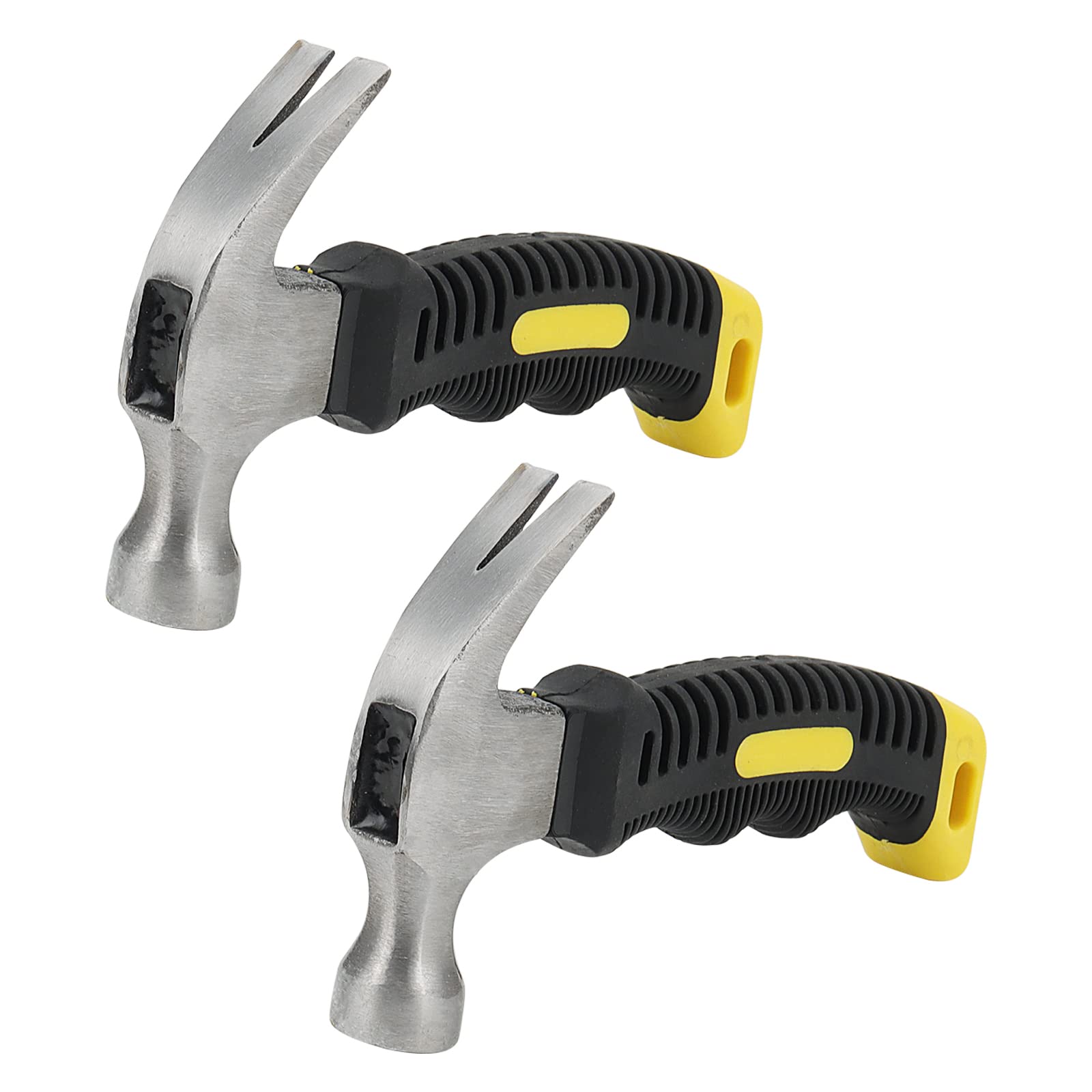 KEILEOHO 2PCS 8oz Mini Claw Hammer, 6.4 Inch Small Stubby Hammers ...