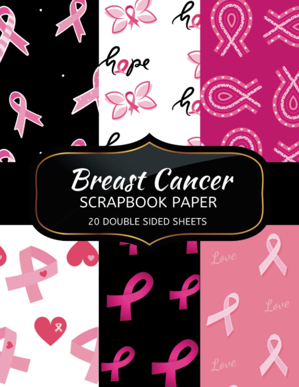 Breast Cancer Scrapbook Paper: 20 Sheets Double Sided Color, Origami ...