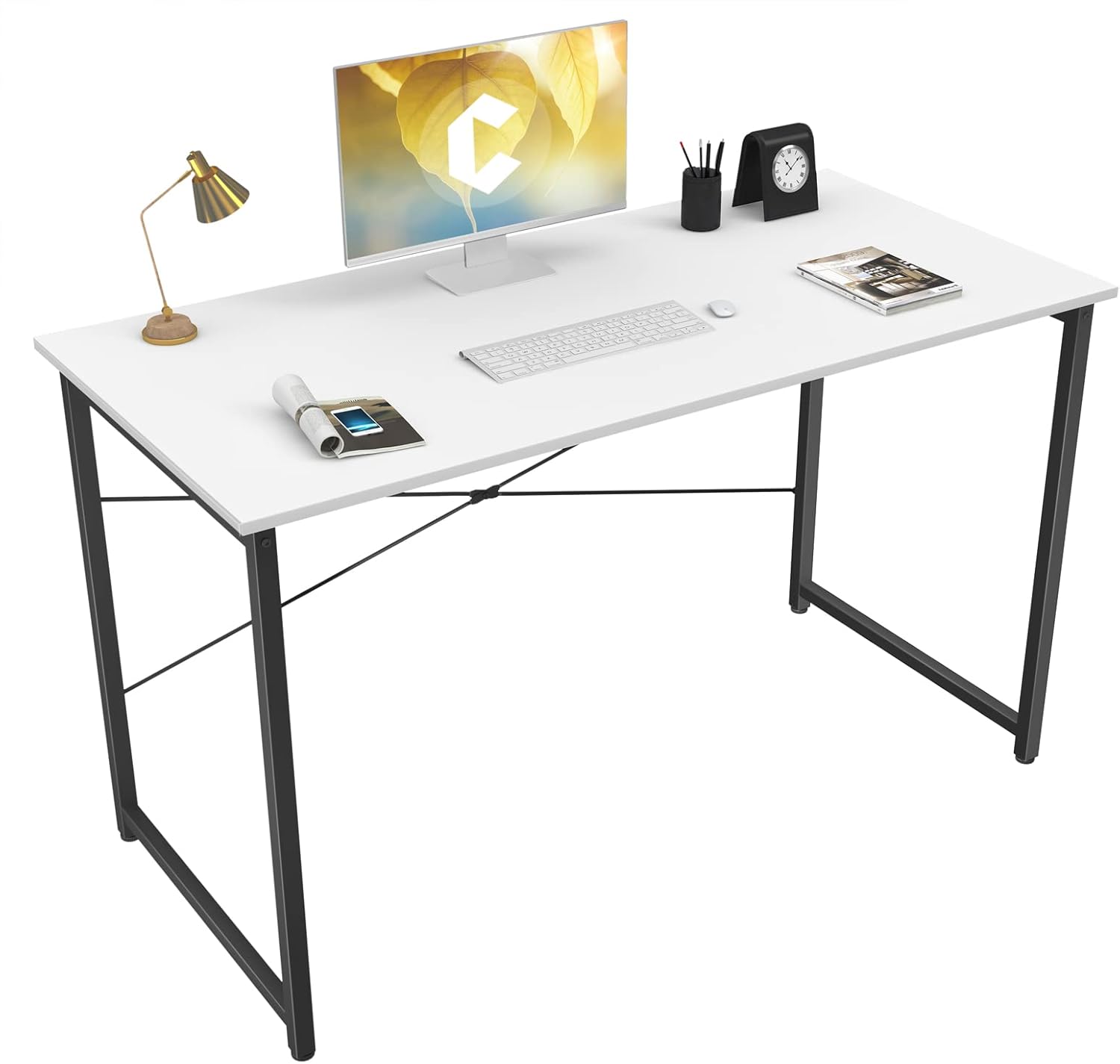 Amazon.com: Cubiker Computer Desk, 47 inch Home Office Desk, Modern ...