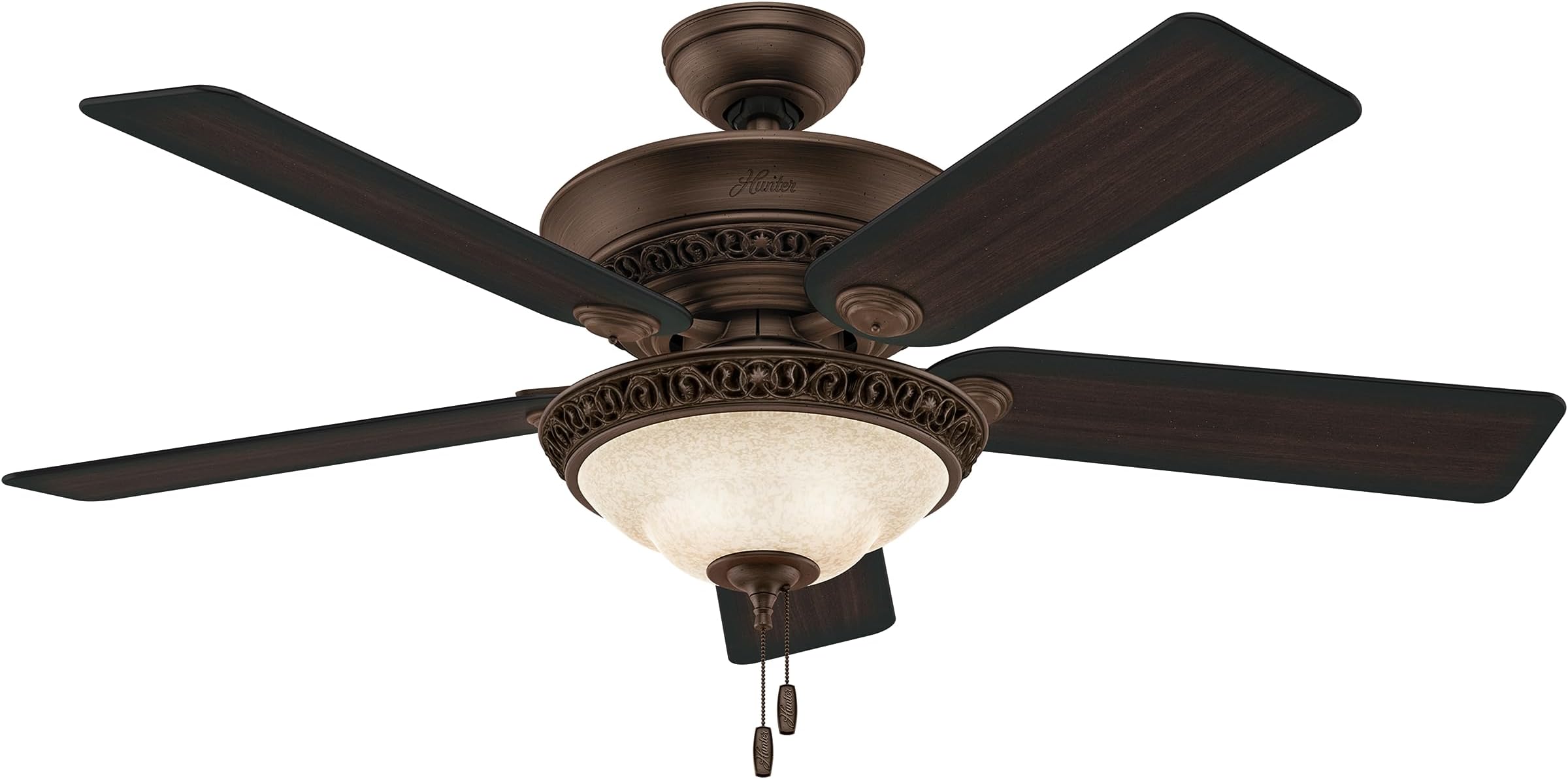 Quorum 83565-86, Salon Oiled Bronze Uplight 56" Ceiling Fan with Wall ...