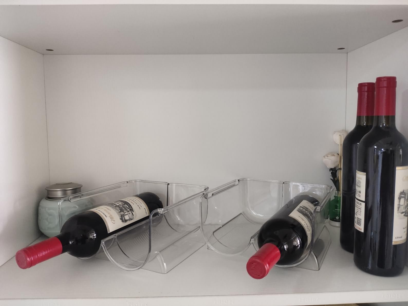 Snapklik.com : Modular Wine Rack Stackable 4-Bottle Plastic Wine ...