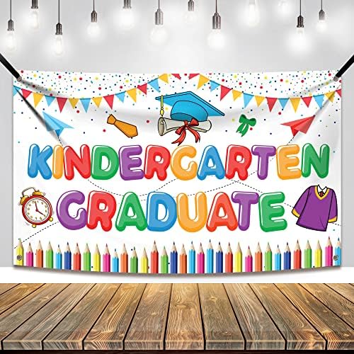 Amazon.com: KatchOn, Kindergarten Graduation Backdrop - Large 72x44 ...