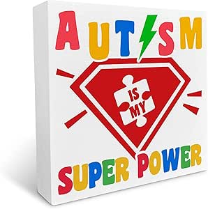 Amazon.com: Autism Awareness Wooden Box Sign,Autism Awareness Classroom ...