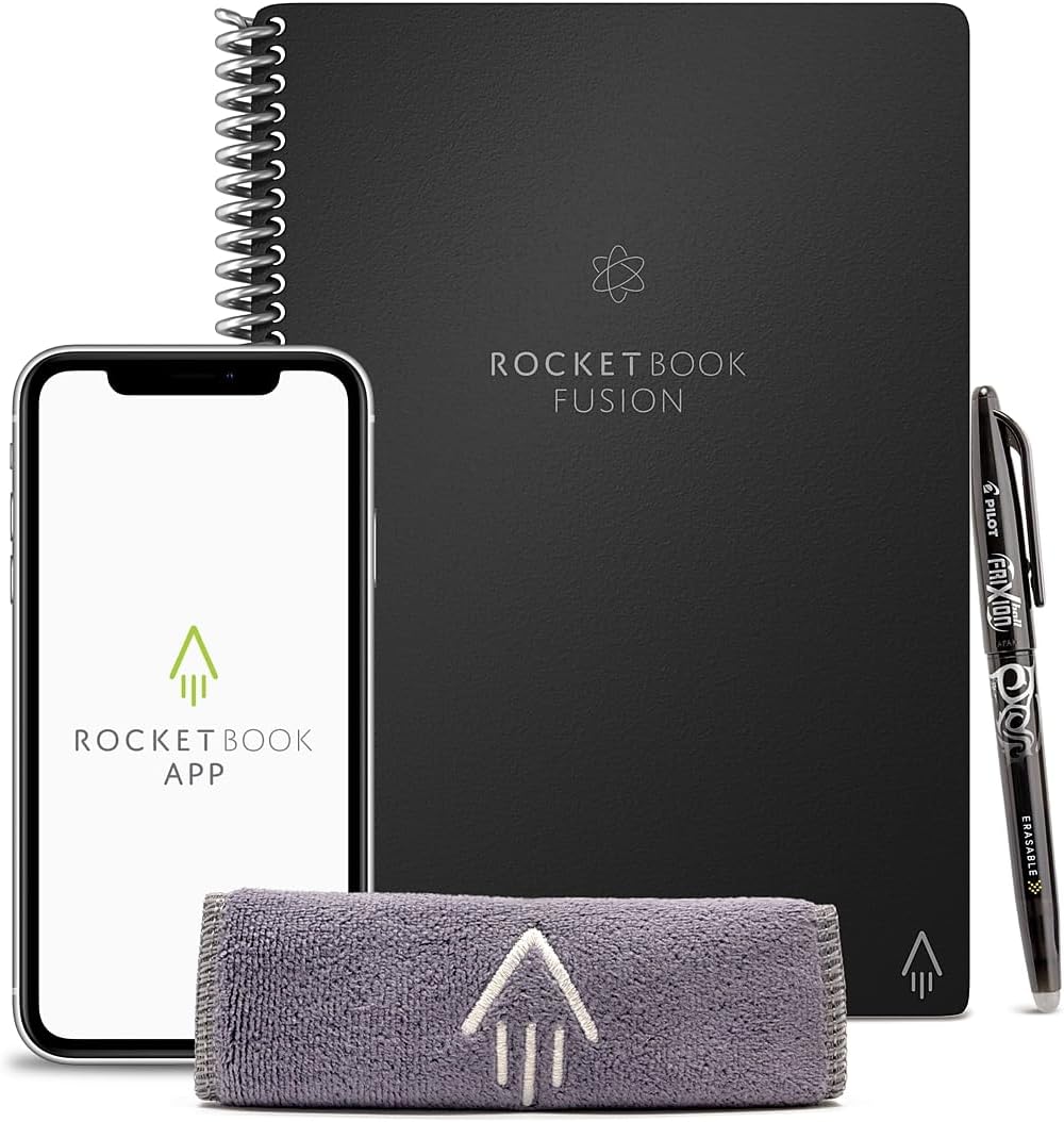 Amazon.com : Rocketbook Fusion Smart Reusable Notebook Executive Size ...