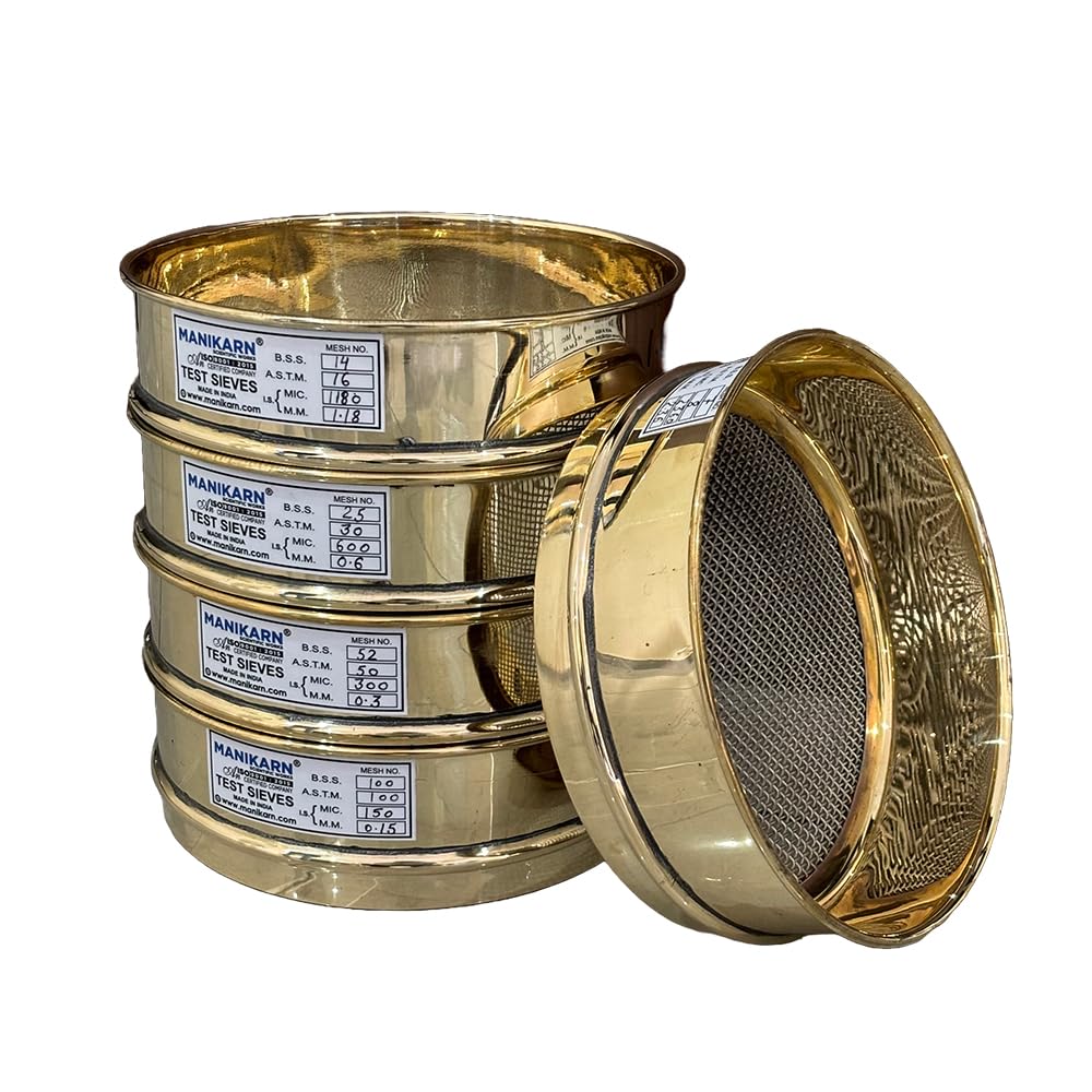 MANIKARN Test Sieve 8 inch (Diameter 200mm) 2.36 mm, 1.18 mm, 600 ...
