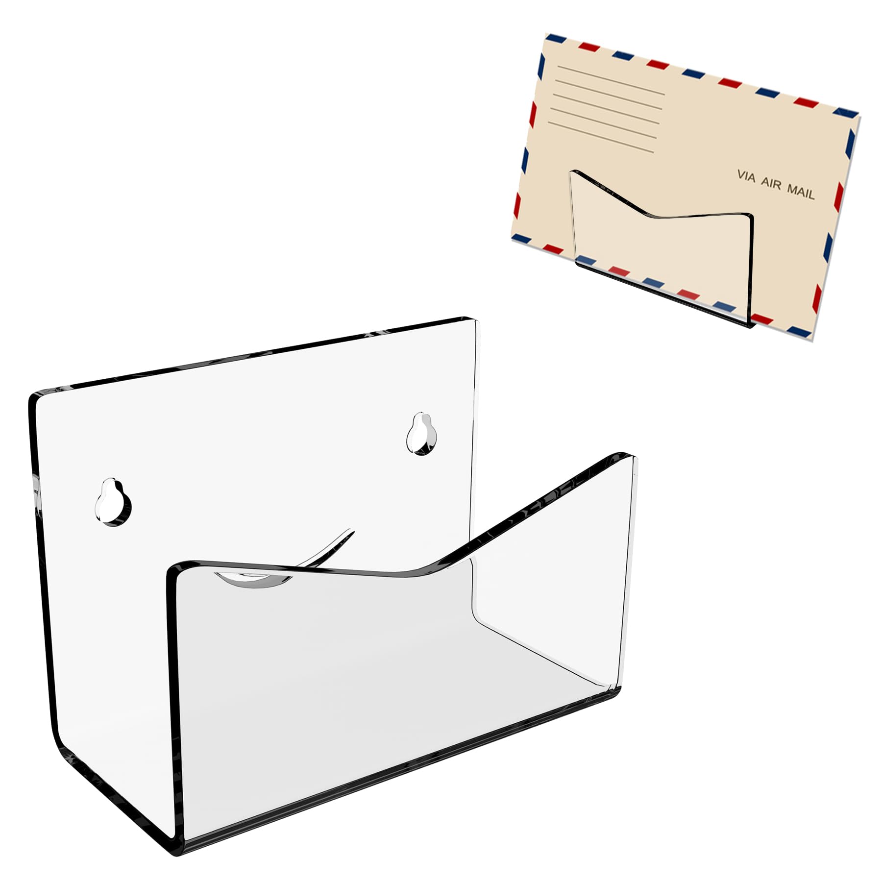 Snapklik.com : Acrylic Dual Use Mail Holder, Clear Countertop Wall ...