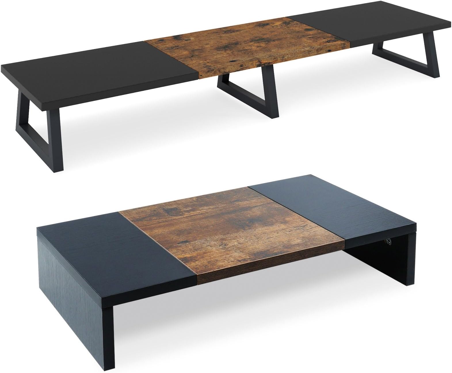 Amazon.com: TEAMIX 42 inch+20 inch Large Dual Monitor Riser for Desk ...