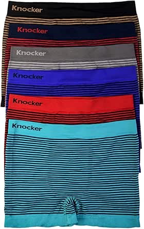 Knocker Mens 6pk Seamless Athletic Compression Boxer Briefs Shorts ...