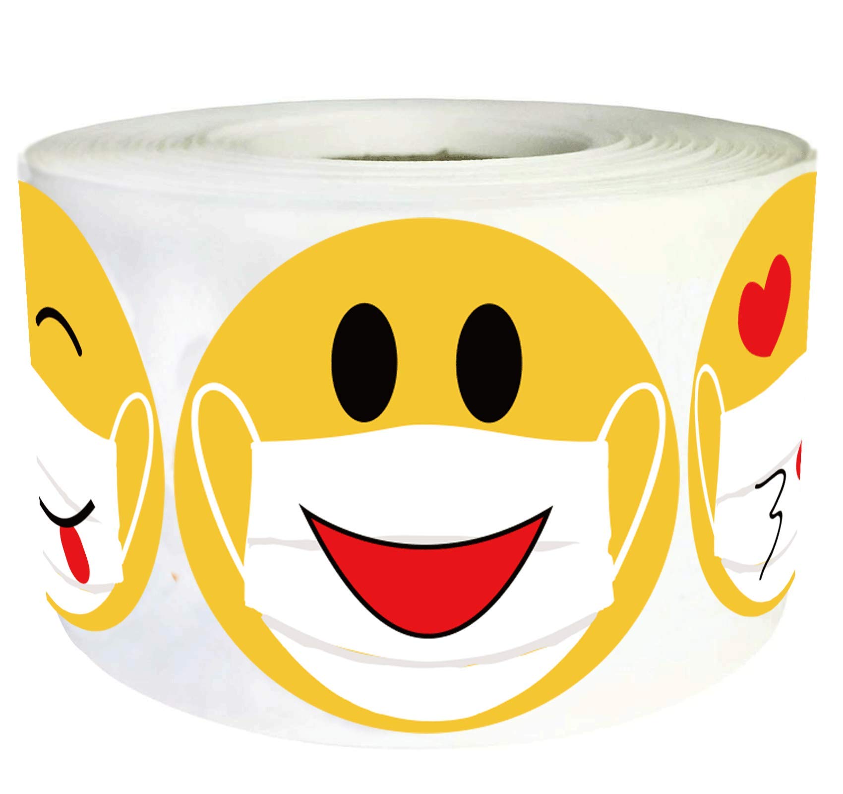 Buy 2 Inch Smile Face Stickers Yellow Happy Face Appreciation Thank You ...
