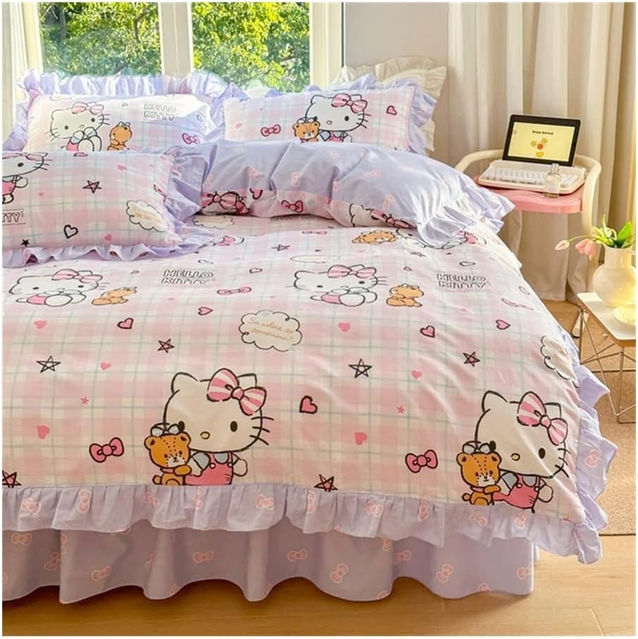 Hello Kitty Theme – Juego de funda de edredón de 34 piezas para niños ...