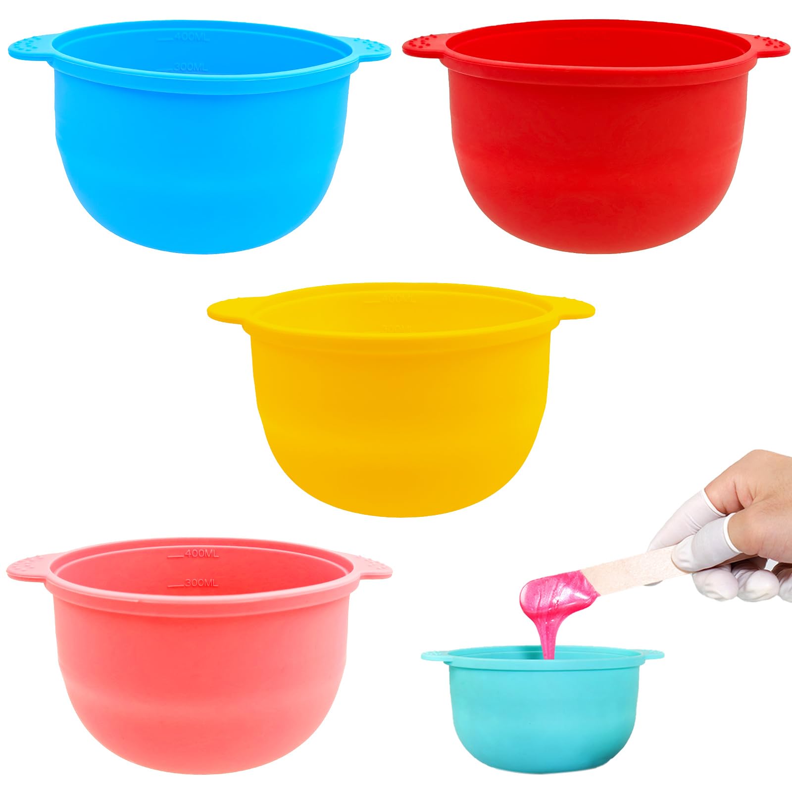 Amazon.com: 4 Pack Silicone Wax Bowl for Wax Warmer Reuse Wax Melt ...