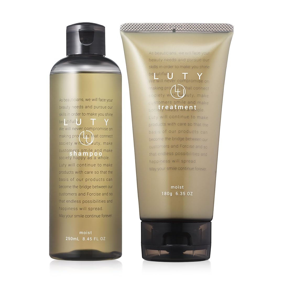 Amazon | LUTY ルーティー シャンプー トリートメント セット 美容室専売品 アミノ酸シャンプー ダメージケア モイスト 250ml/180g | LUTY | シャンプー ...