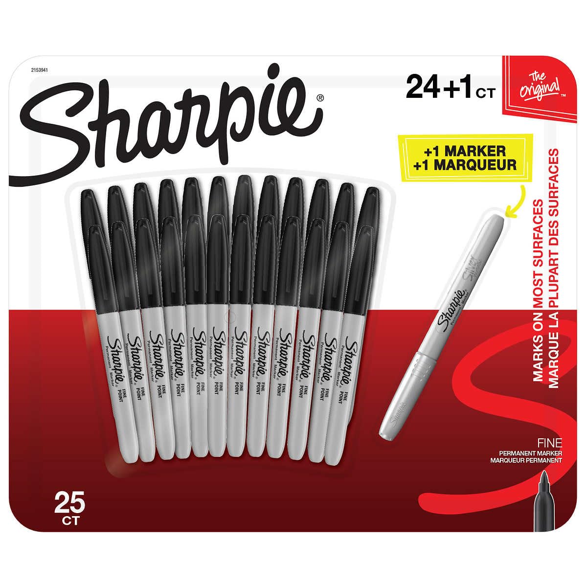 Sharpie Original Fine Permanent Black Marker - 25 Count : Amazon.ca ...