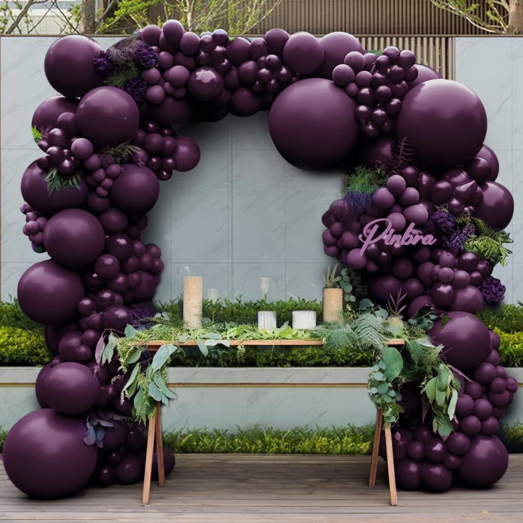 Amazon.com: Burgundy Balloons Double Stuffed Dark Purple Plum Balloon ...
