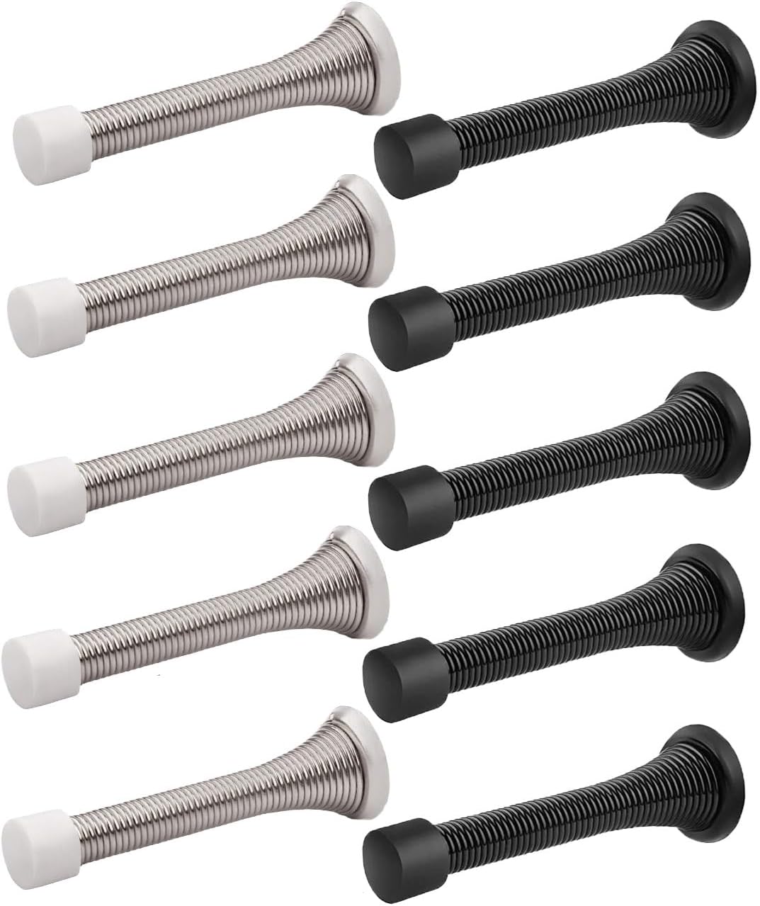 Spring Door Stopper, 10 Pcs Wall Mounted Spring Doorstop,Door Stoppers ...