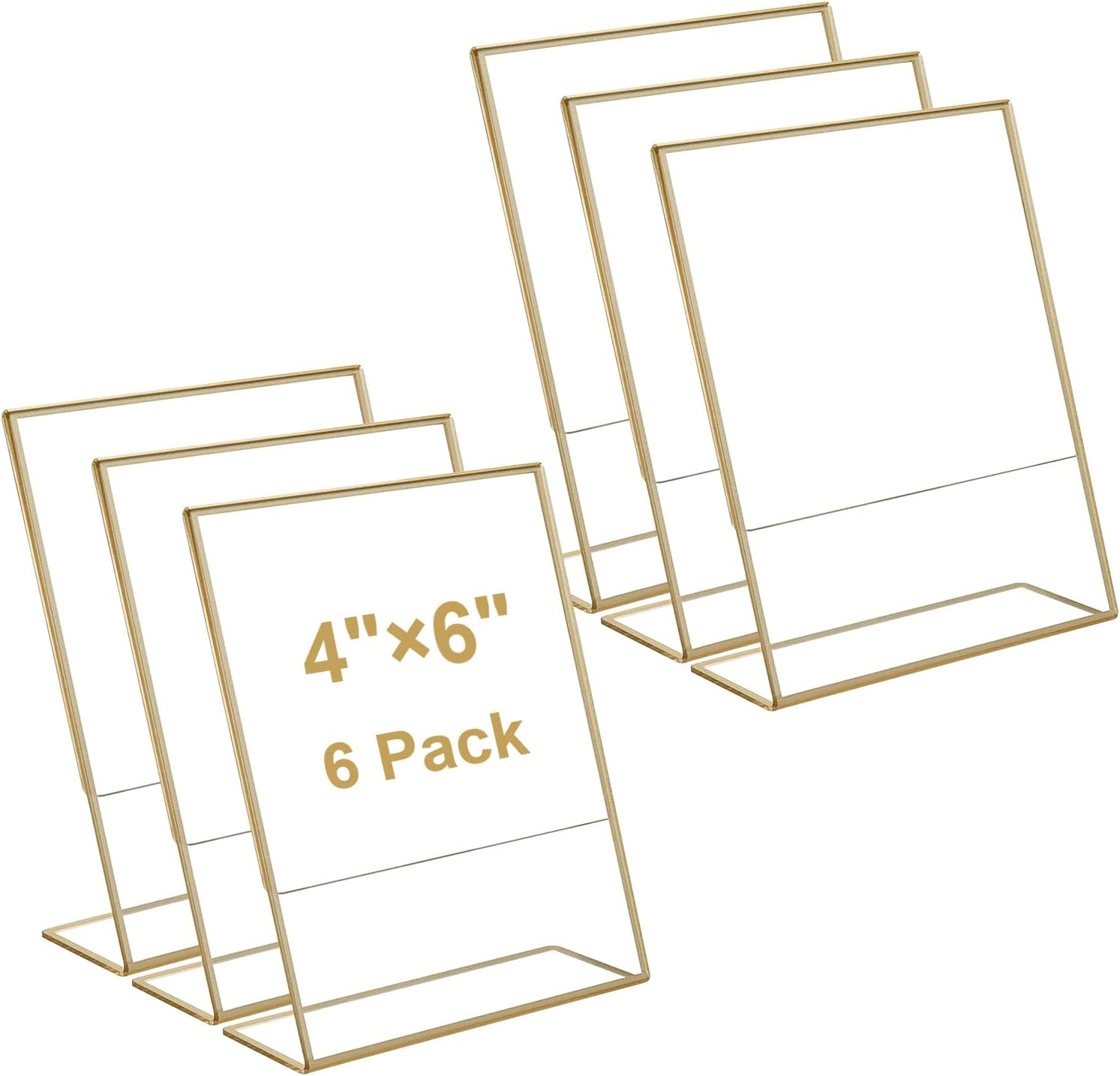 Amazon.com: Wbtran Slanted Back Acrylic Sign Holder 4 x 6, Clear ...