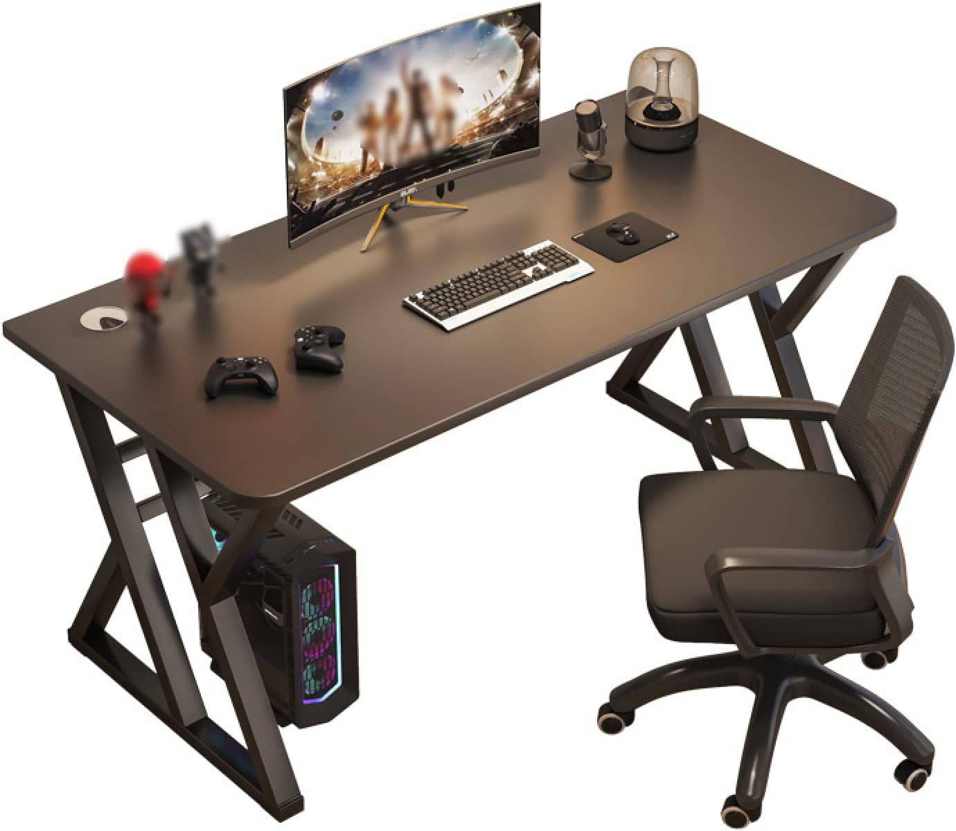 Amazon.com: ALEEIK Computer Desk Gaming Desk for Home Office,Writing ...