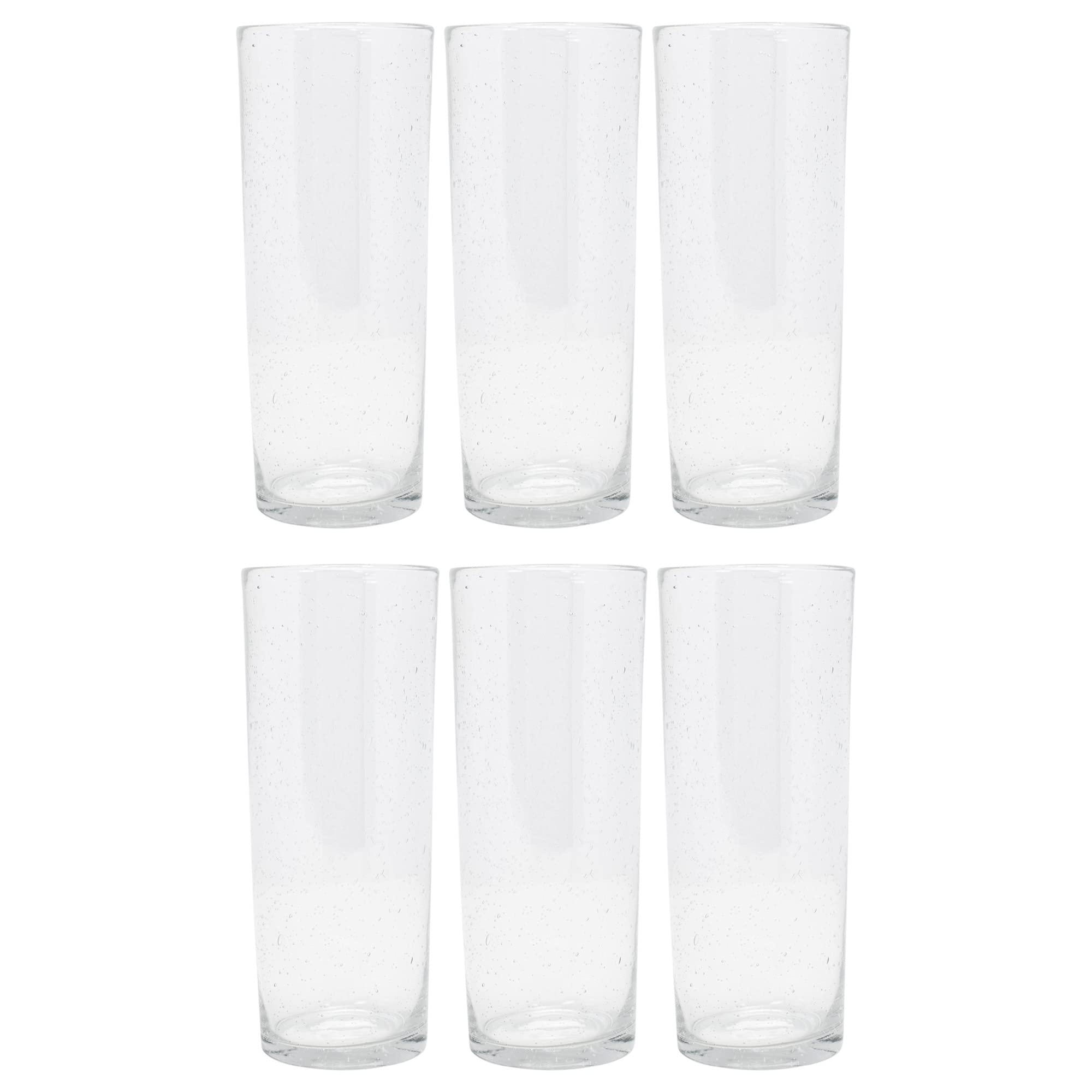 tag True Living Classic Clear Bubble 22 ounce Glass Tall Glass Set of 6 ...