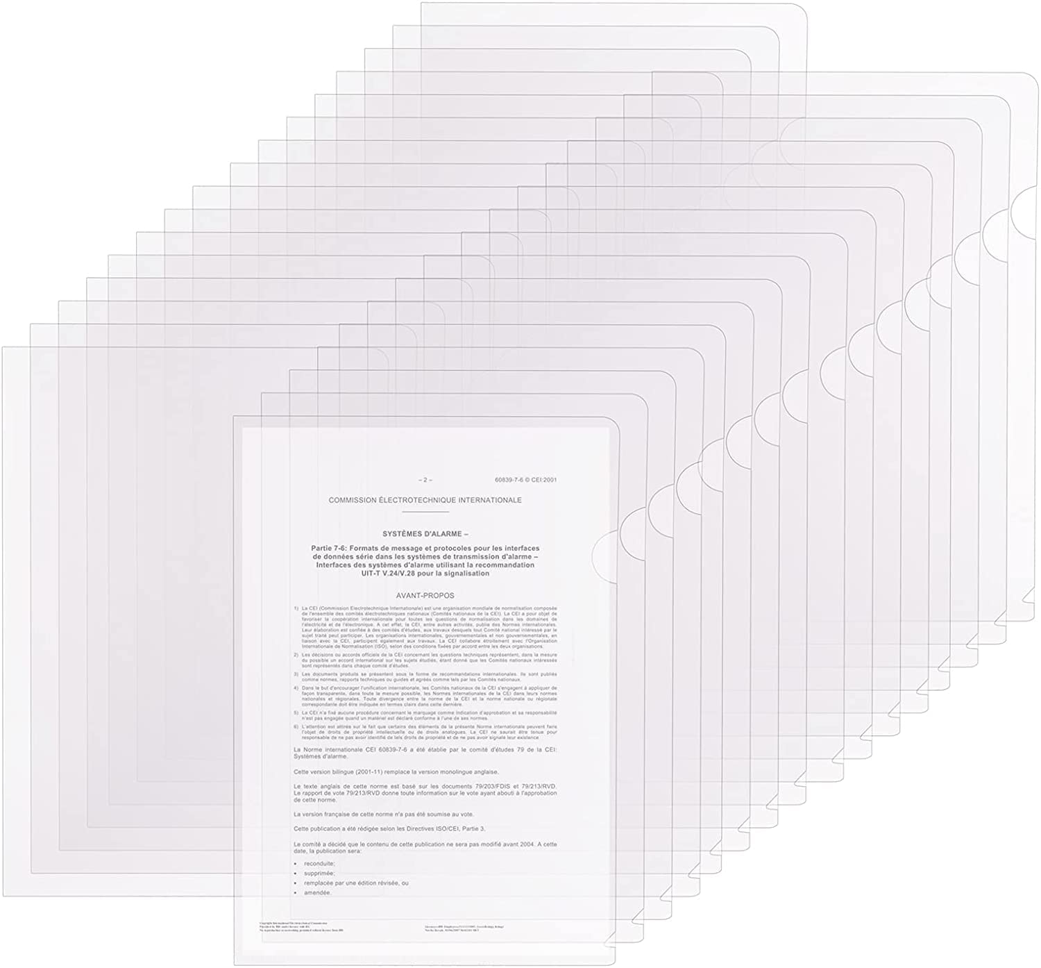 Shining Zon L Folder File A4 Size Durable Transparent Clear Documents ...