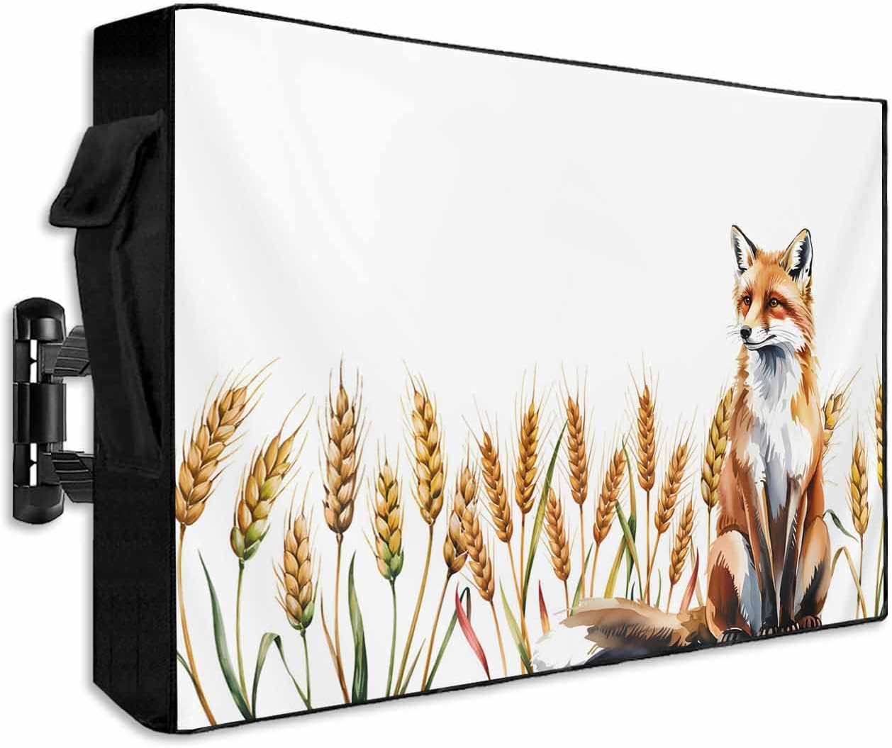 Amazon.com: Outdoor TV Cover 70 to 75 Inch,Watercolor Cute Fox ...