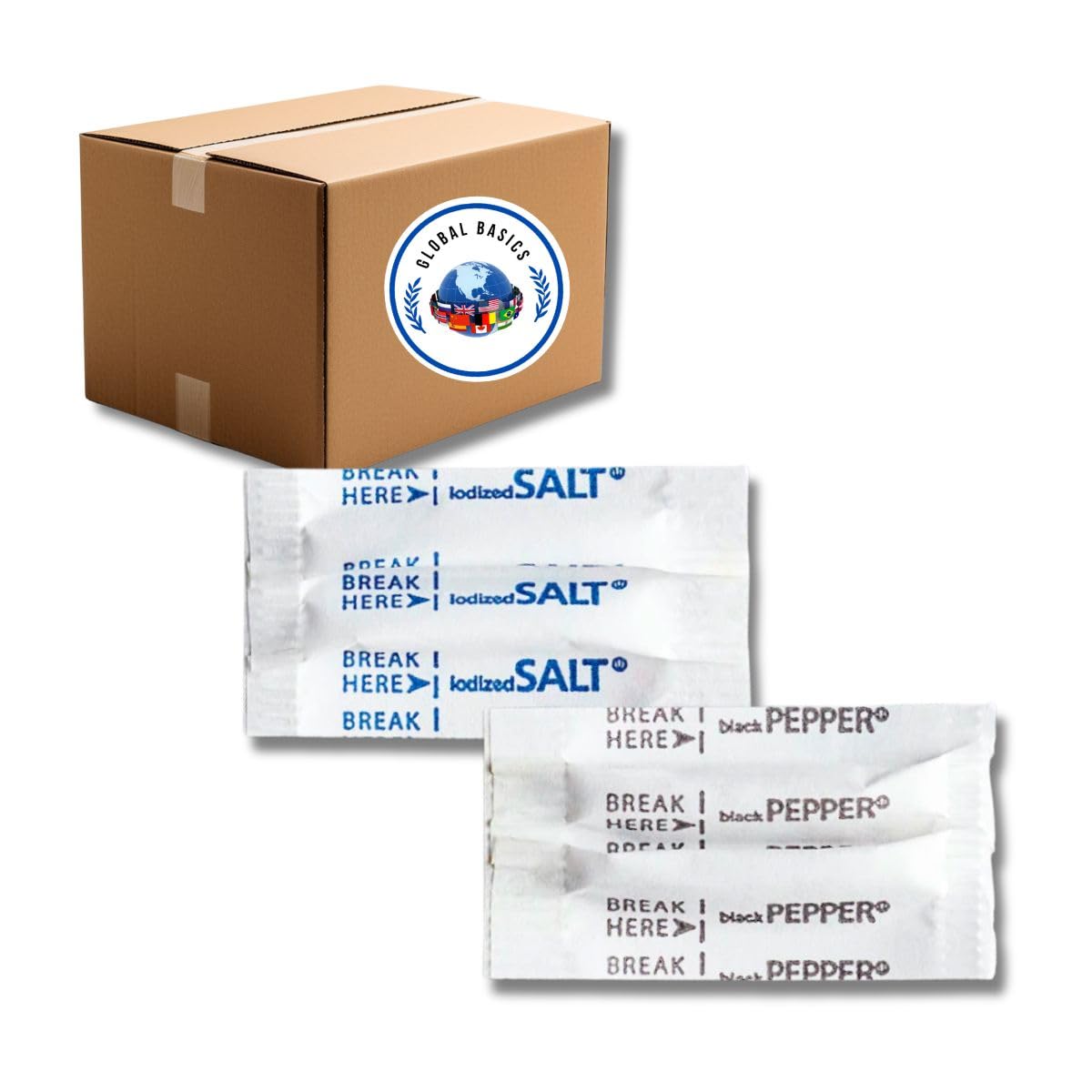 Amazon.com: Global Basics Individual Salt and Pepper Packets | 500 ...