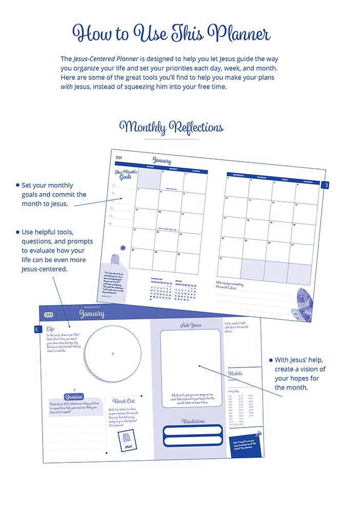 Snapklik.com : Jesus-Centered Christian Planner 2024: Discovering Who ...