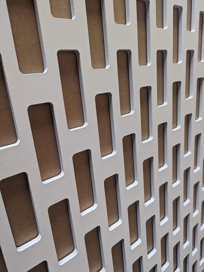 Wooden mesh laser cut in 3mm thick mdf decorative panel for radiator ...