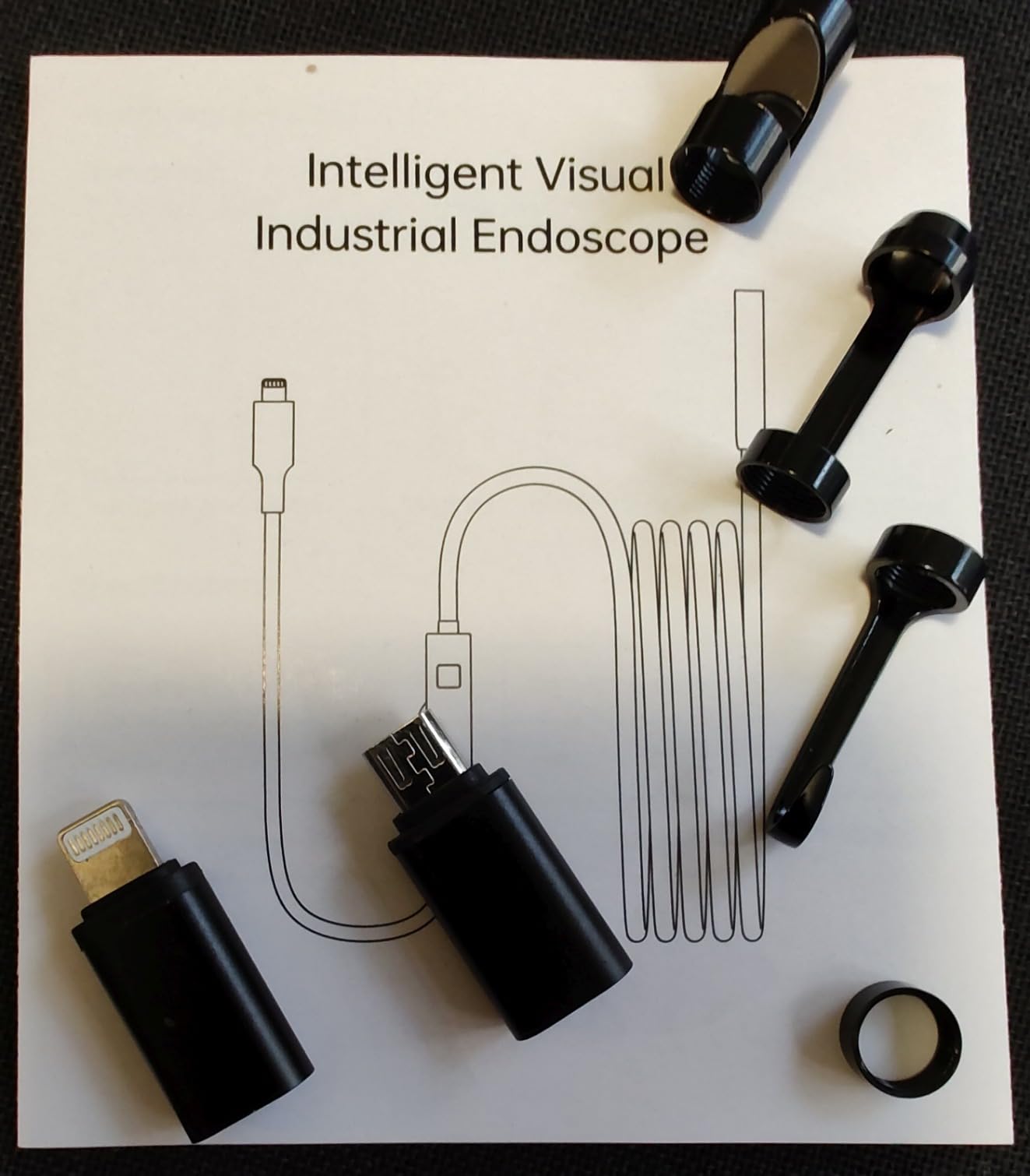 Dual-Lens Endoscope With 1920P HD Borescope, 8+1 Adjustable LED Lights ...