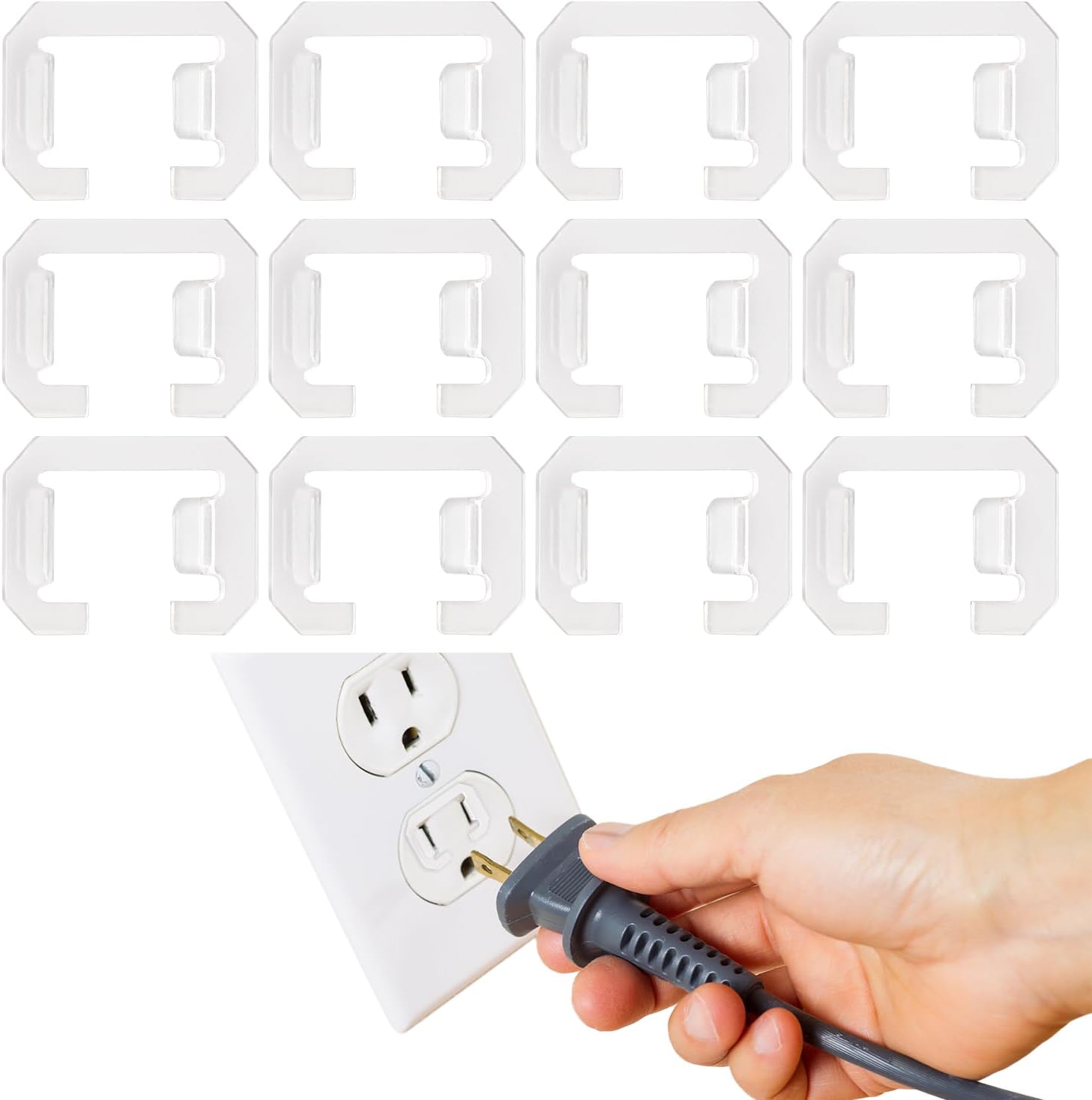 12pcs Loose Outlet Fix Plugs, 16.5 x 23.5mm Loose Wall Socket Fixer to ...