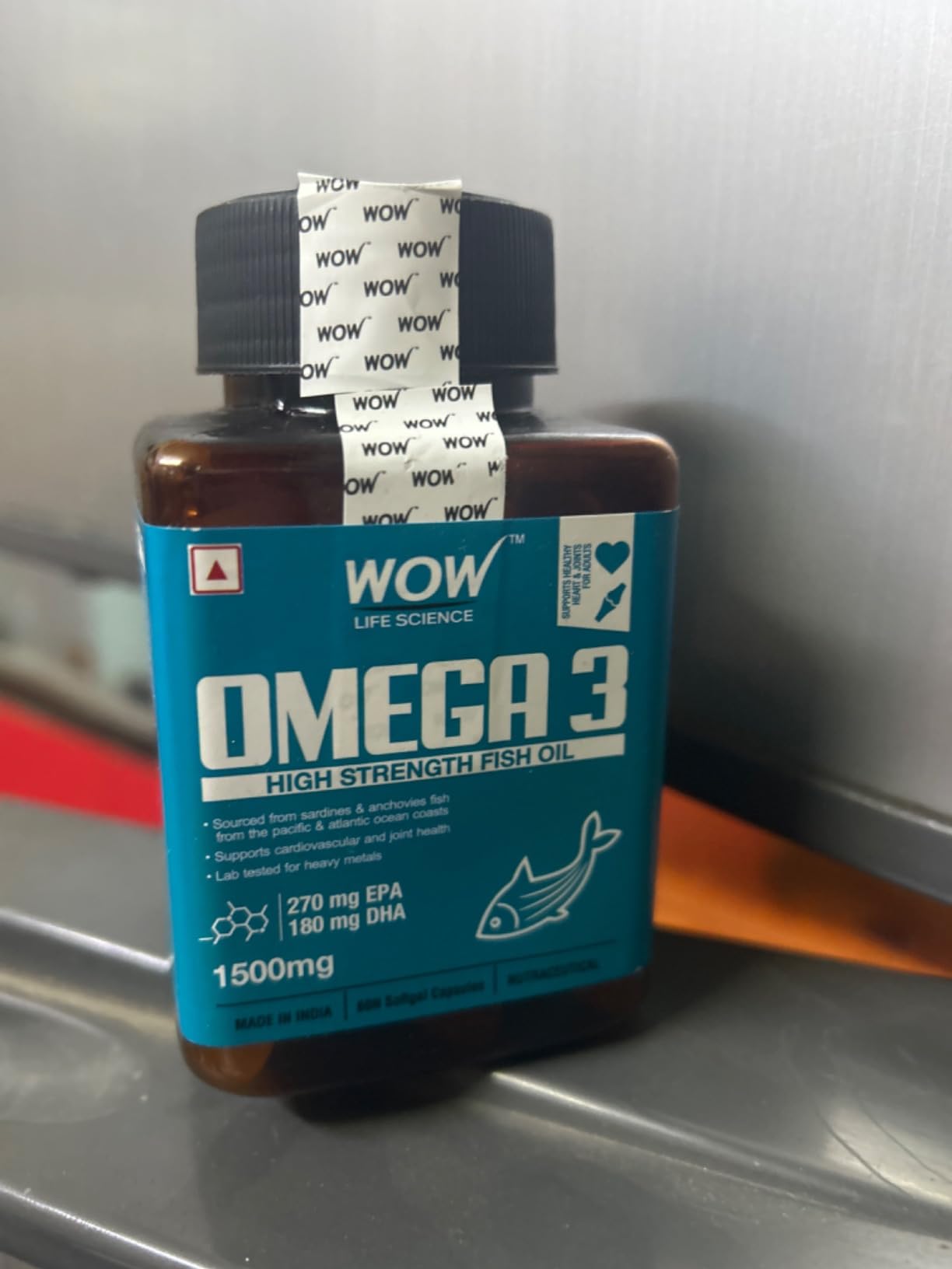 WOW Omega-3 Fish Oil 1300 mg Triple Strength 550mg EPA 350mg DHA ...