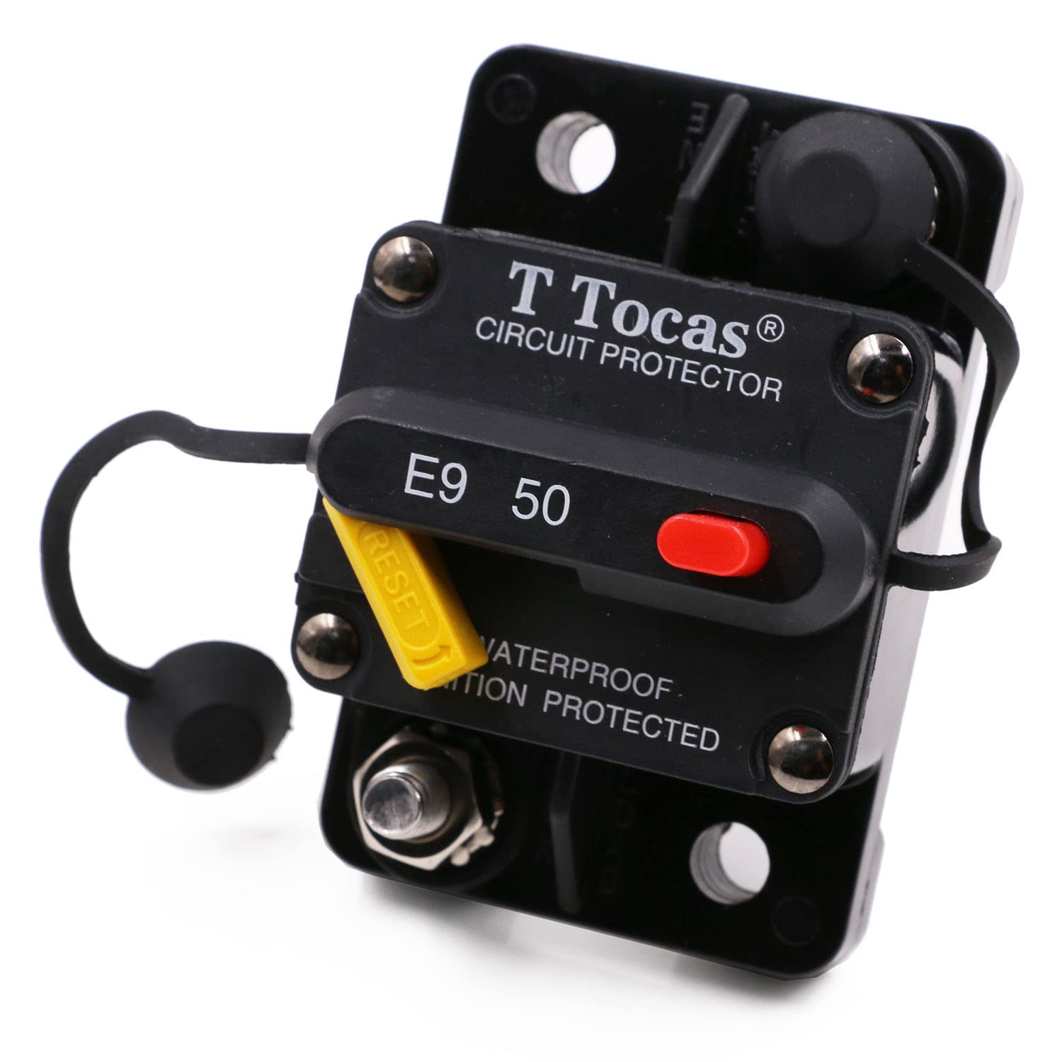 Snapklik.com : T Tocas Hi-Amp 50A Circuit Breaker Surface-Mount T3 Manual Reset And Switch Button