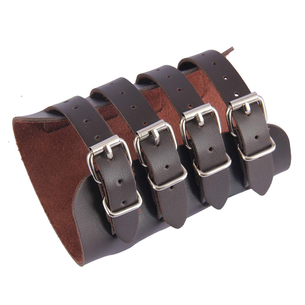 Snapklik.com : Leather Gauntlet Wristband Wide Medieval Bracers Arm ...