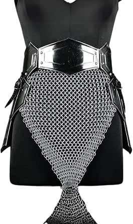 Amazon.com: Medieval Knight Chainmail Tassets Armor for Women, LARP ...