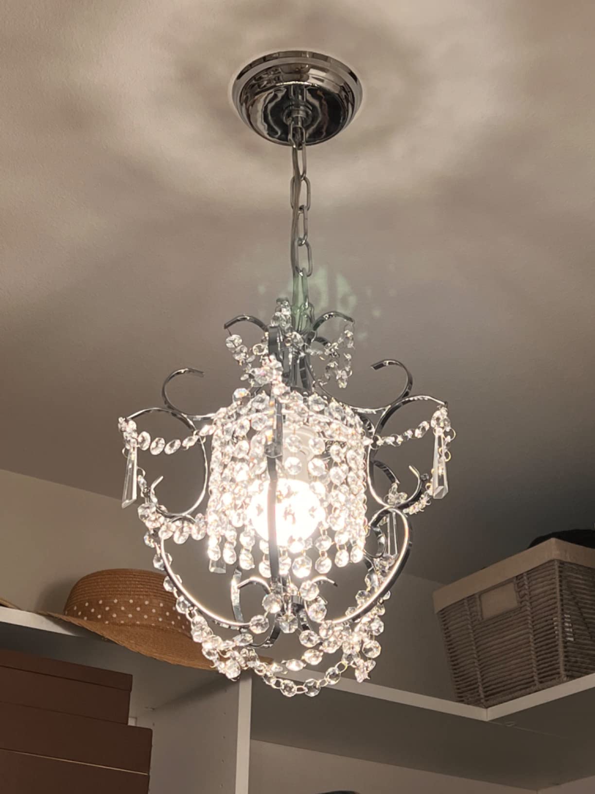 $10/mo - Finance Modern Mini Chandelier,White Retro Crystal Light ...