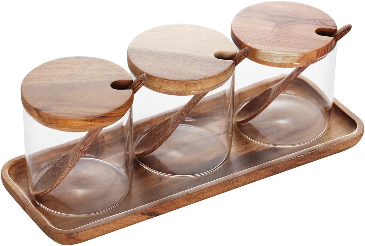 Amazon.com | JFFLYIT 3 Pcs Sugar Bowls Ceramic Coffee Jar Set Ceramic ...