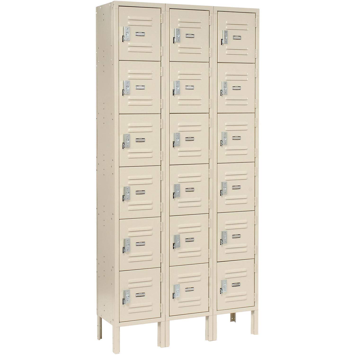 Amazon.com: Global Industrial Six Tier Locker, 12x12x12, 18 Door ...