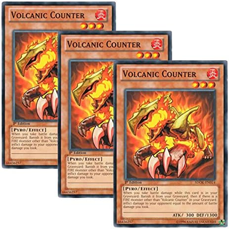 Amazon.co.jp: 【 3枚セット 】遊戯王 英語版 SDOK-EN014 Volcanic Counter ヴォルカニック ...