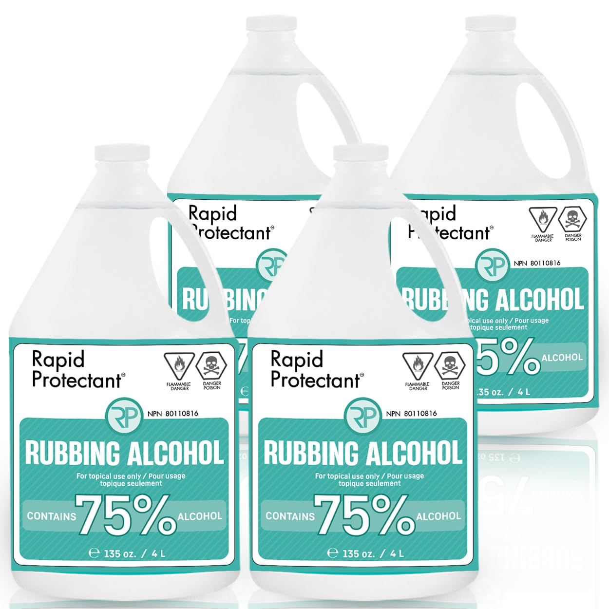 75% Isopropyl Alcohol 4L - Made in Canada - 4 x 4L USP Grade Isopropyl ...