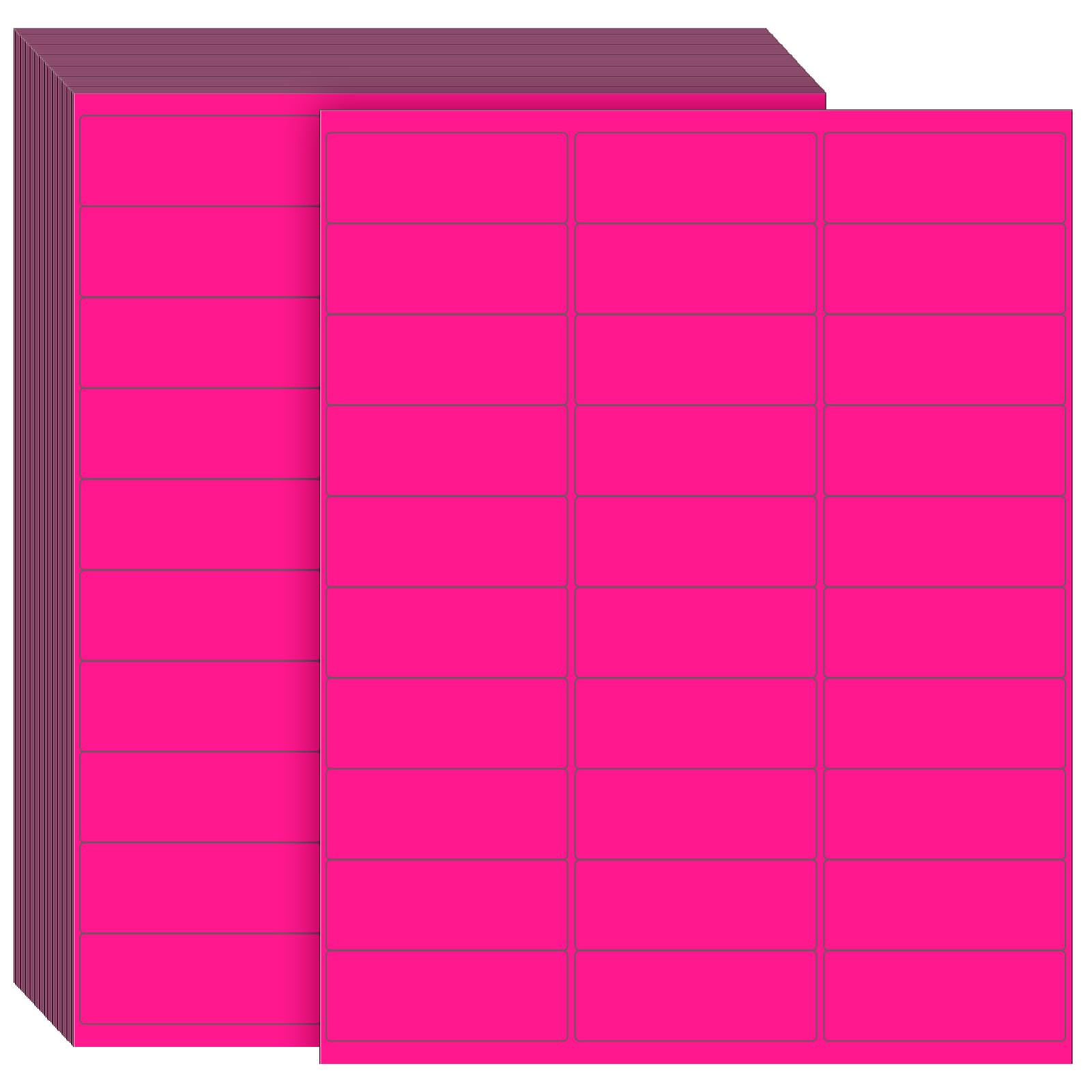 Amazon.com : Geyee 1800 Pcs Fluorescent Address Labels Colored Address ...