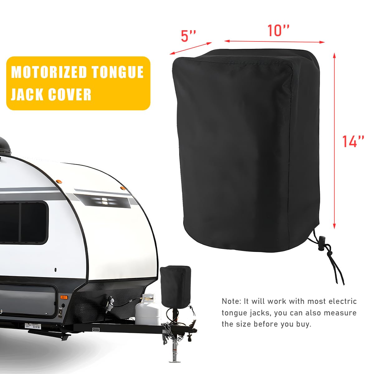 Lippert Power Tongue Jack Cover DONFAMDS RV Electric Tongue Jack Cover ...