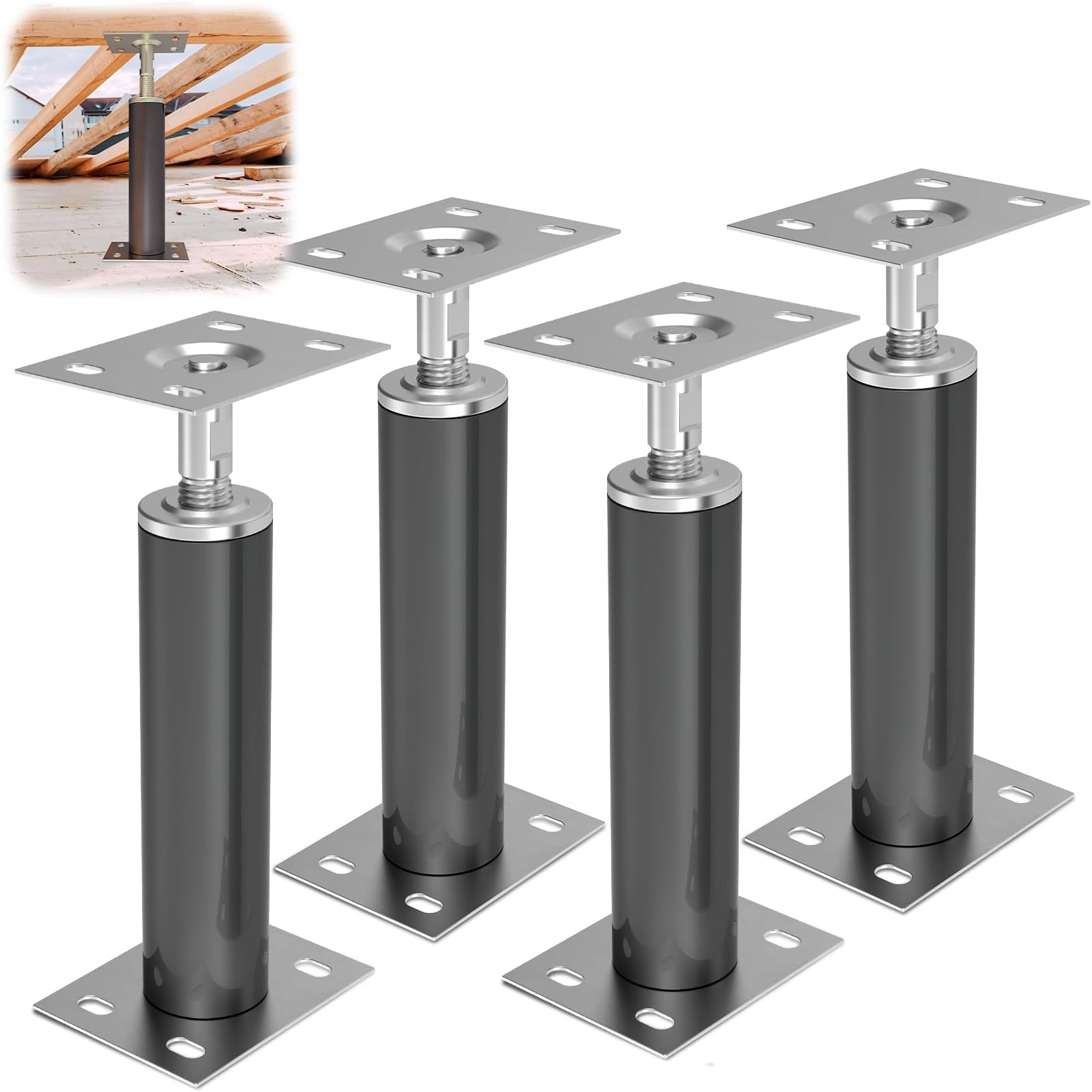 Amazon.com: ForoGore 4 Pack House Jacks for Leveling Adjustable Floor ...